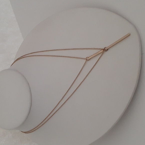 LC Lauren Conrad | Jewelry | Lc Stamped Double Gold Chain Necklace R19 ...